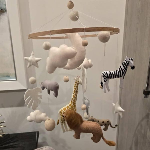 Neutral Baby Mobile, Starry Night Baby Mobile, Baby Crib Mobile, Moon ...