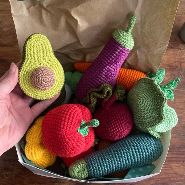 Vegetables Play Set, Kitchen Play Set, Pretend Play, Montessori Toys ...