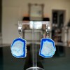 Royal Blue Geode Slice Pairs Geode Slice Gold Plated Earrings - Etsy