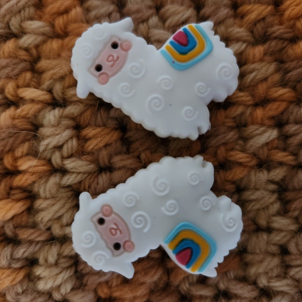 Stitch Stoppers White Llama Knitting Needle Alpaca Point Protectors ...