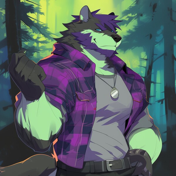 Feral Anthro Wolf Base Fursona Furry: Savage Wolf Fursona Furry Base ...