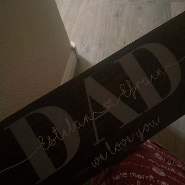 Dad We Love You Sign With Kids Names, Personalized Dad Sign, Sign With ...