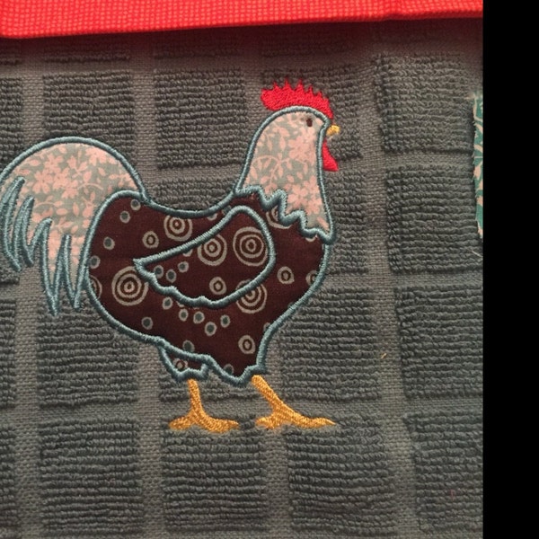 Rooster Chicken Applique Embroidery Design Download for Embroidery ...