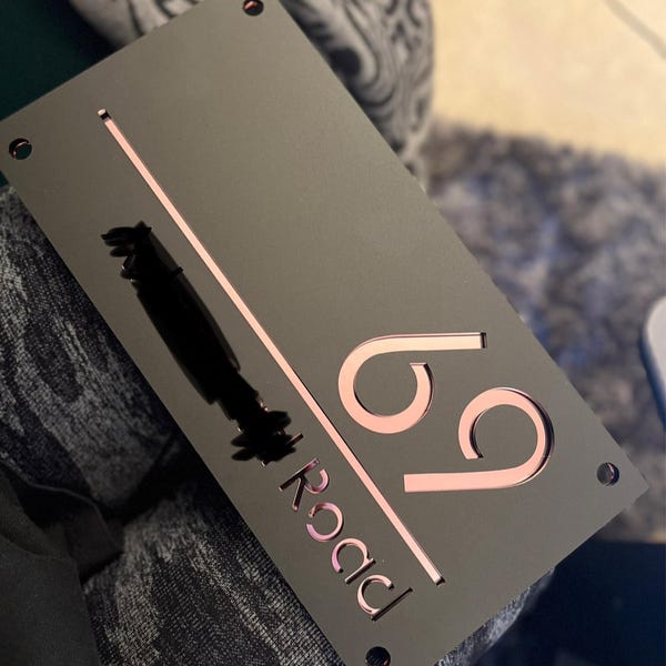 House Wall Plaques UK | Luxe A4 | Sleek Address Signs | Modern Acrylic ...