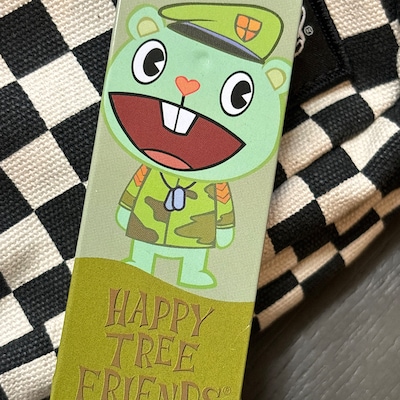 Cuddles Happy Tree Friends Sticker Sliding Tin Keychain Rare ...