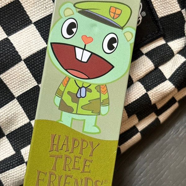 Flippy Happy Tree Friends Sticker Sliding Tin Case Storage Keychain ...