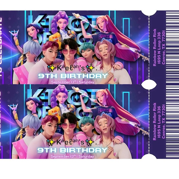 Kpop Demon Hunters Birthday Banner | Kpop Demon Hunters Birthday ...