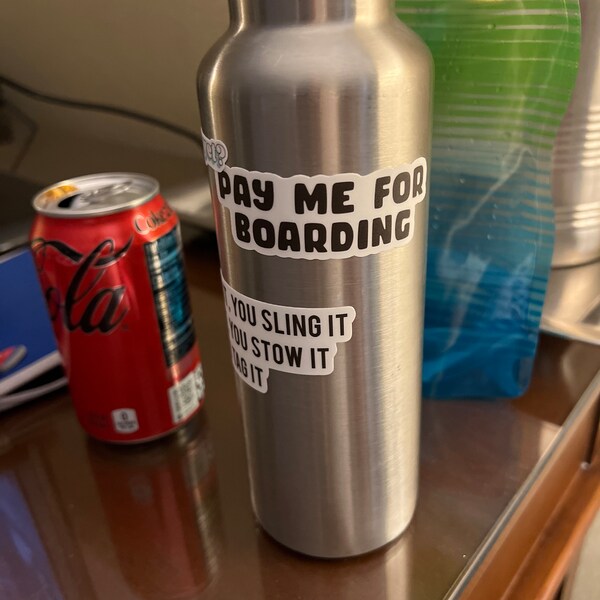 Black Flight Attendant Sticker | Someflystuff - Etsy