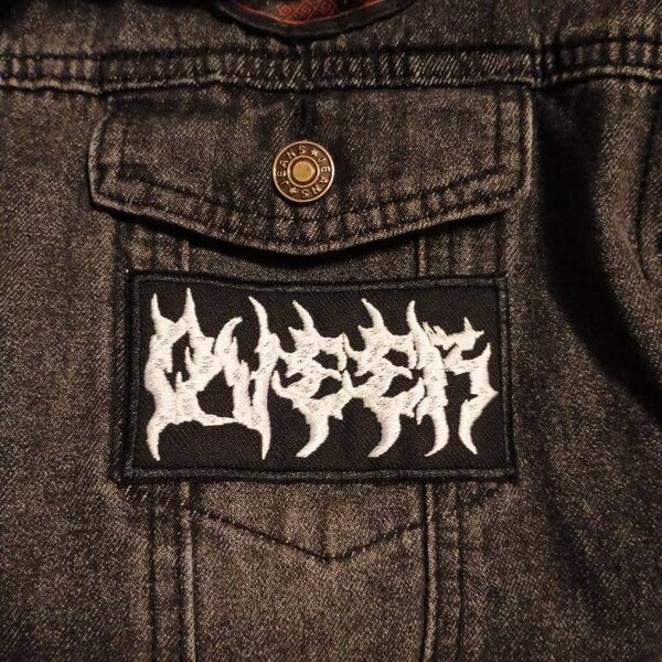 Dark Synth Synthwave Embroidered Patches Vibrant Color - Pink and ...