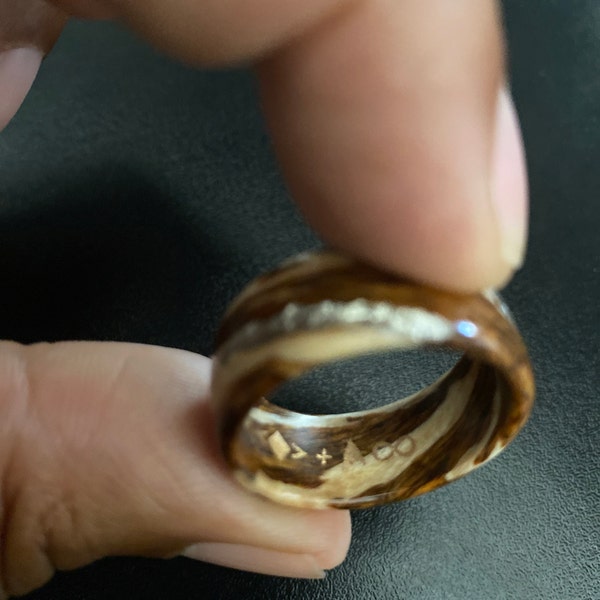 Add a Custom Gilded Ring Inscription, Your Message in Gold, White Gold ...