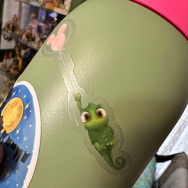 Pascal Mickey Balloon Rapunzel Tangled Transparent Laptop Stickers ...