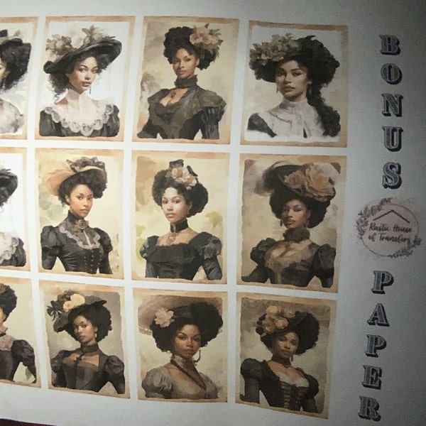 Stunning Victorian Black Woman Ephemera Collage Junk Journal Collage ...