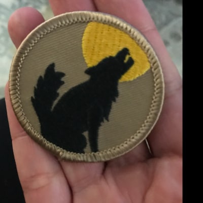 Black Coyote Patch 2 Inch Diameter Embroidered Patch - Etsy