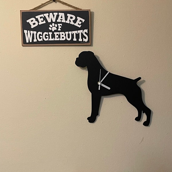 Boxer Dog- Wall Clock Silhouette - Etsy