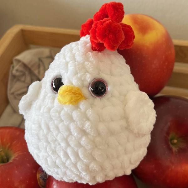 Chicken Crochet Pattern, Chicken Amigurumi Pattern, No Sew Crochet ...