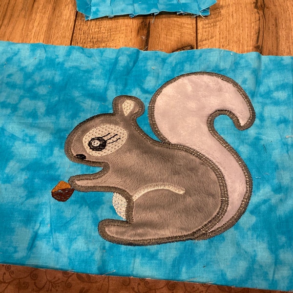 Applique Squirrel Machine Embroidery Instant Download Design, Appliqué ...
