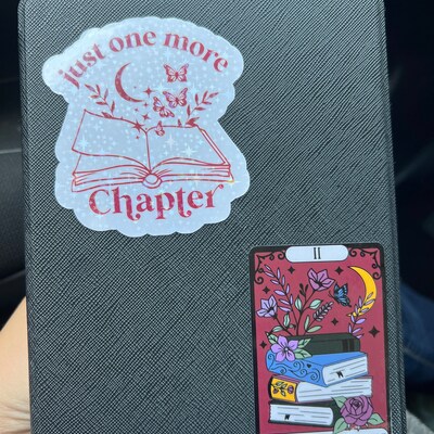 Just One More Chapter Sticker, Water Bottle Sticker, Kindle Sticker ...