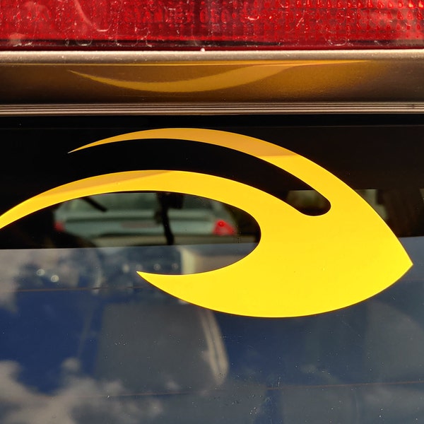 University of Michigan Wolverines Football Winged Helmet Maize 6" Car ...