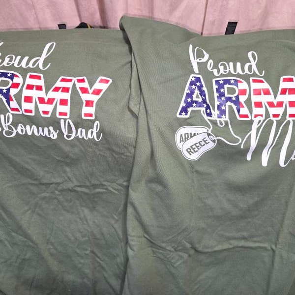 Custom Army Family T-shirts: Proud Military Matching Shirts - Etsy