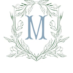 Two Color Initials Custom Wedding Crest, Wedding Monogram, Event ...
