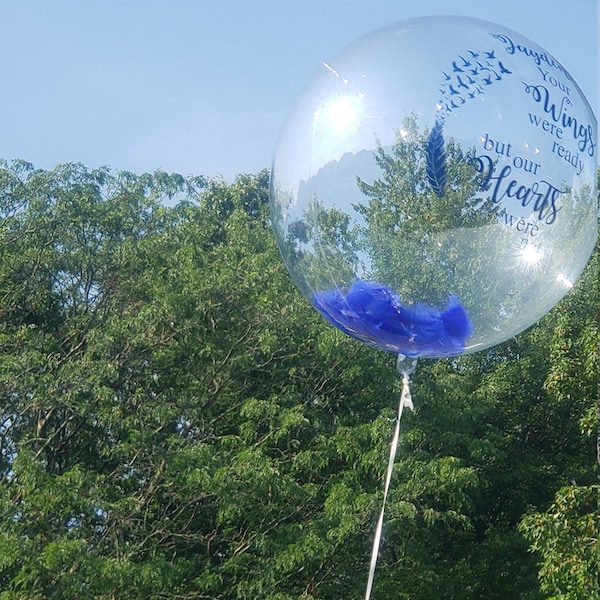 Custom Memorial Balloon, in Memory of Balloon, Message to Heaven ...