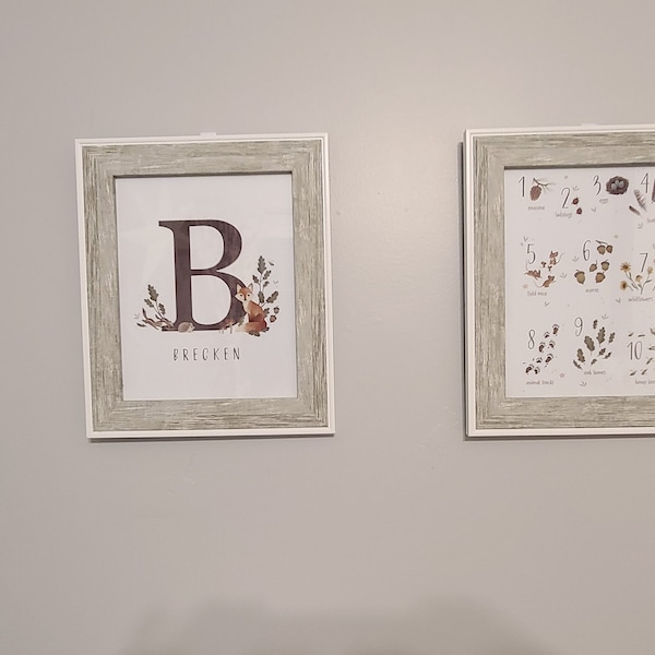 Alphabet Numbers Poster, Nursery Alphabet Print, ABC 123 Poster ...