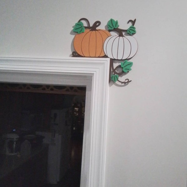 Pumpkin Door Corner Decor, Fall Decor, Holiday Decorations, Fall Leaves ...