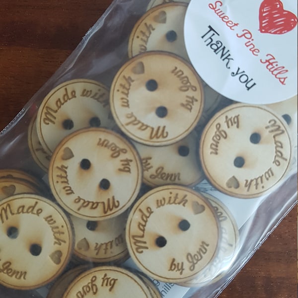 Custom Button, Design, Personalized, Wood Button, Engraved Button ...