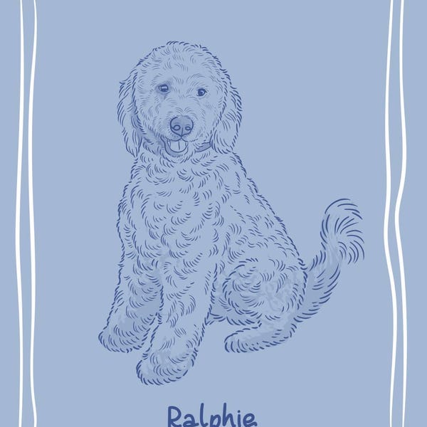 Custom Funky Pet Portrait, Cute Digital Cat Poster, Custom Badly Drawn ...