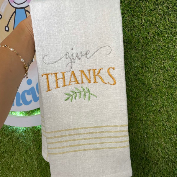 Give Thanks Thanksgiving Embroidery Design for Embroidery Machine ...