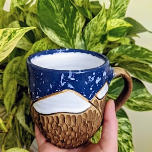 Handmade ceramic botanical mug Pottery mug handmade Nature | Etsy