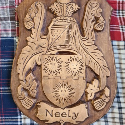 Pearson Personalized Family Crest, Hand Carved, Coat of Arms, Custom ...