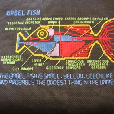 Babel Fish Cross Stitch Pattern Hitchhiker's Guide to the Galaxy - Etsy