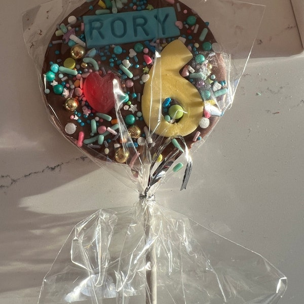 Custom Chocolate Lollies • Lolly Party Favours • Personalised Party ...