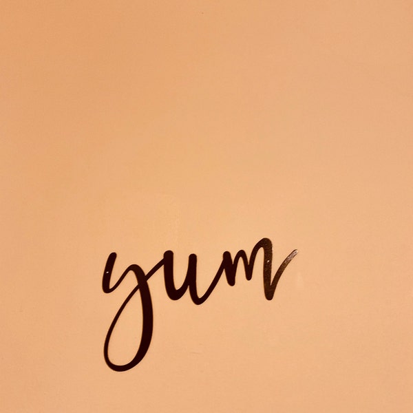 Yum Metal Word Sign, Food Sign, Pantry Sign, Kitchen Decor, Pantry ...