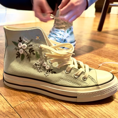 Custom Converse Chuck Taylor 1970s/embroidered Fire Converse/fire ...