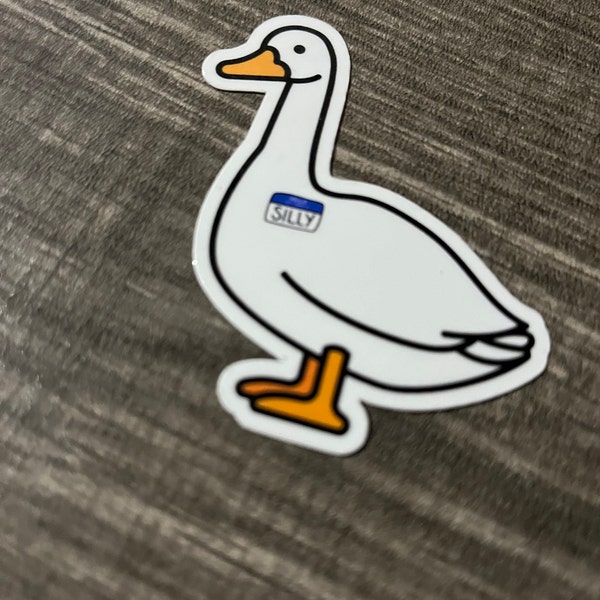 Silly Goose Matte Vinyl Sticker Funny Stickers Waterbottle Sticker ...