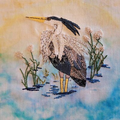 Heron Embroidery Hoop Art Pattern Instant Download Bird Hand Embroidery ...