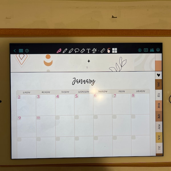 Goodnotes Planner Digital Ipad, Monthly Planner, Goodnotes Stickers ...