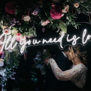 Custom Neon Sign, Custom Name Neon Sign, Neon Sign Wedding, Wedding ...