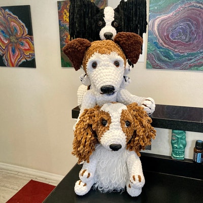 Spaniel Puppy Crochet Dog Pattern, Cavalier King Spaniel Amigurumi Dog ...