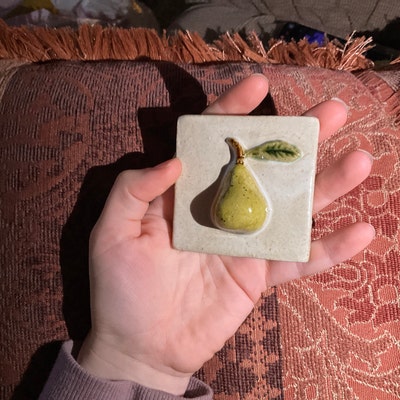 3x3 Handmade High Relief Ceramic Sand Dollar Tile With Hanger on Back ...