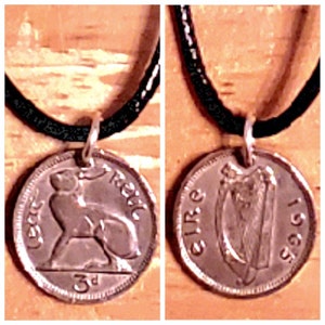 IRELAND Rabbit Coin Necklace Pendant Charm Irish Bunny Celtic Music ...