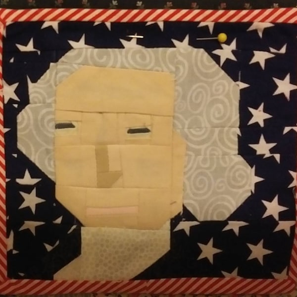 George Washington Patriotic Quilt Block PDF Pattern - Includes ...