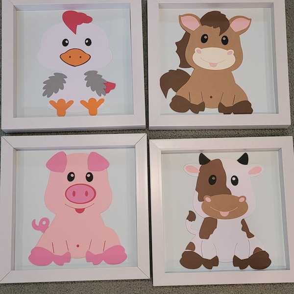 Farm Animal Cut Files, Farm Animal SVG, Farm Animal Clip Art, Cute Farm ...