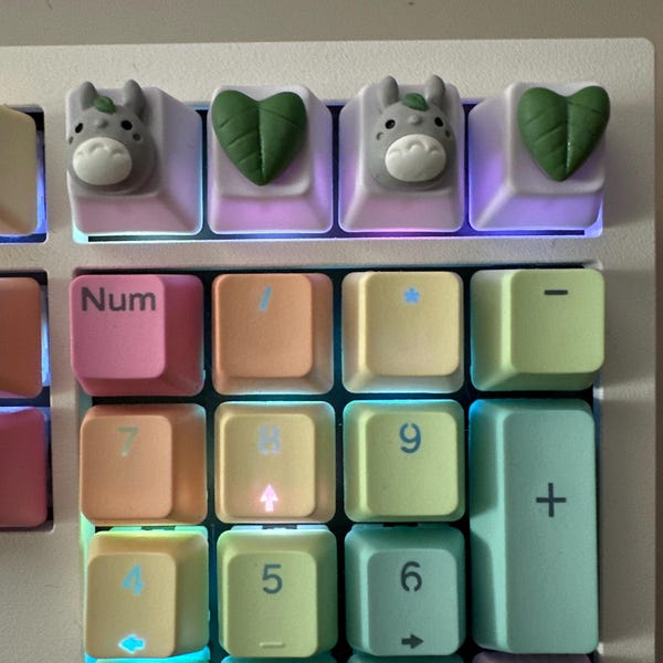 Kawaii Cartoon Keycaps | Kiki | Mechanical Keyboard | Black Cat Keycap ...