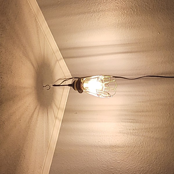 Brass Wire Bulb Cage, Clamp on Lamp Guard, for Vintage Trouble Lights ...