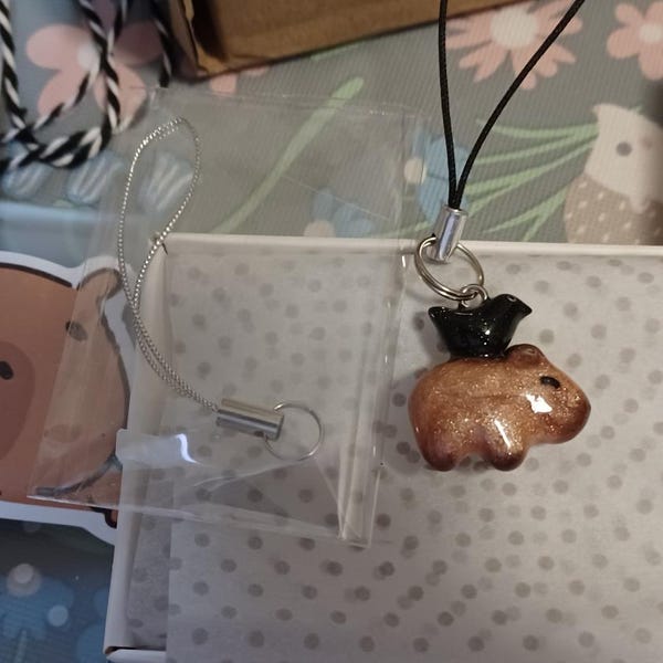 Capybara Necklace | Handmade Capybara Miniature Pendant | Capybara Gift ...