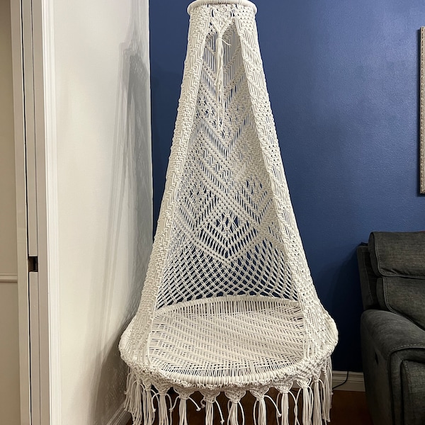 Macrame Double Seat Swing, Macrame Swing Chair, Macrame Bed, Hammock ...