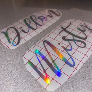 Gold Chrome Custom Name Decal Name Sticker Personalized - Etsy